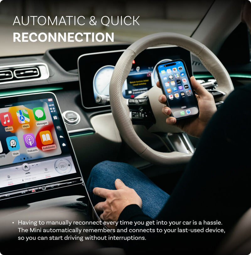 Ottocast Mini Wireless CarPlay & Android Auto Adapter | Plug and Play