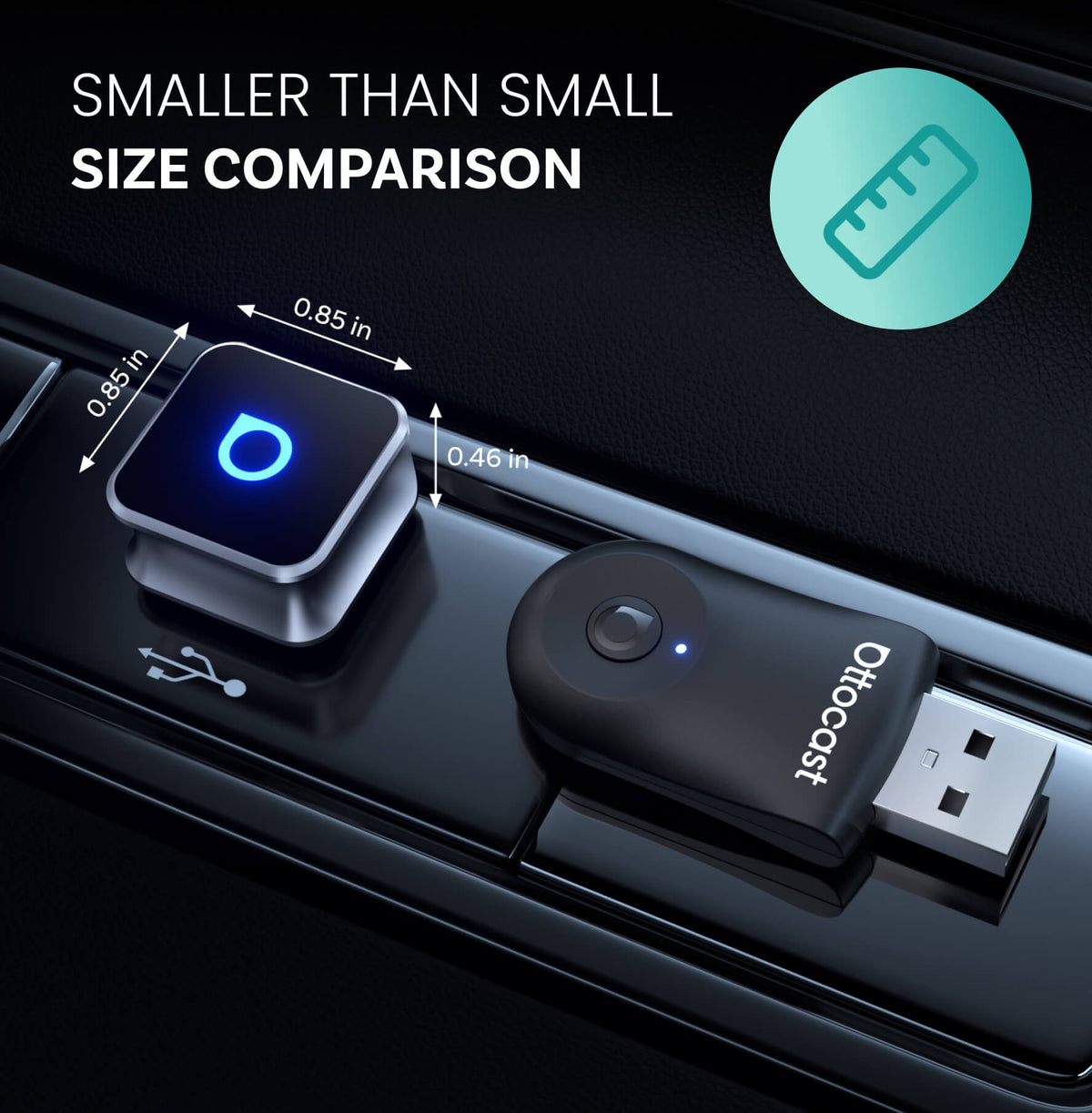 Ottocast Mini Cube 3.0 Wireless CarPlay Android Auto Adapter
