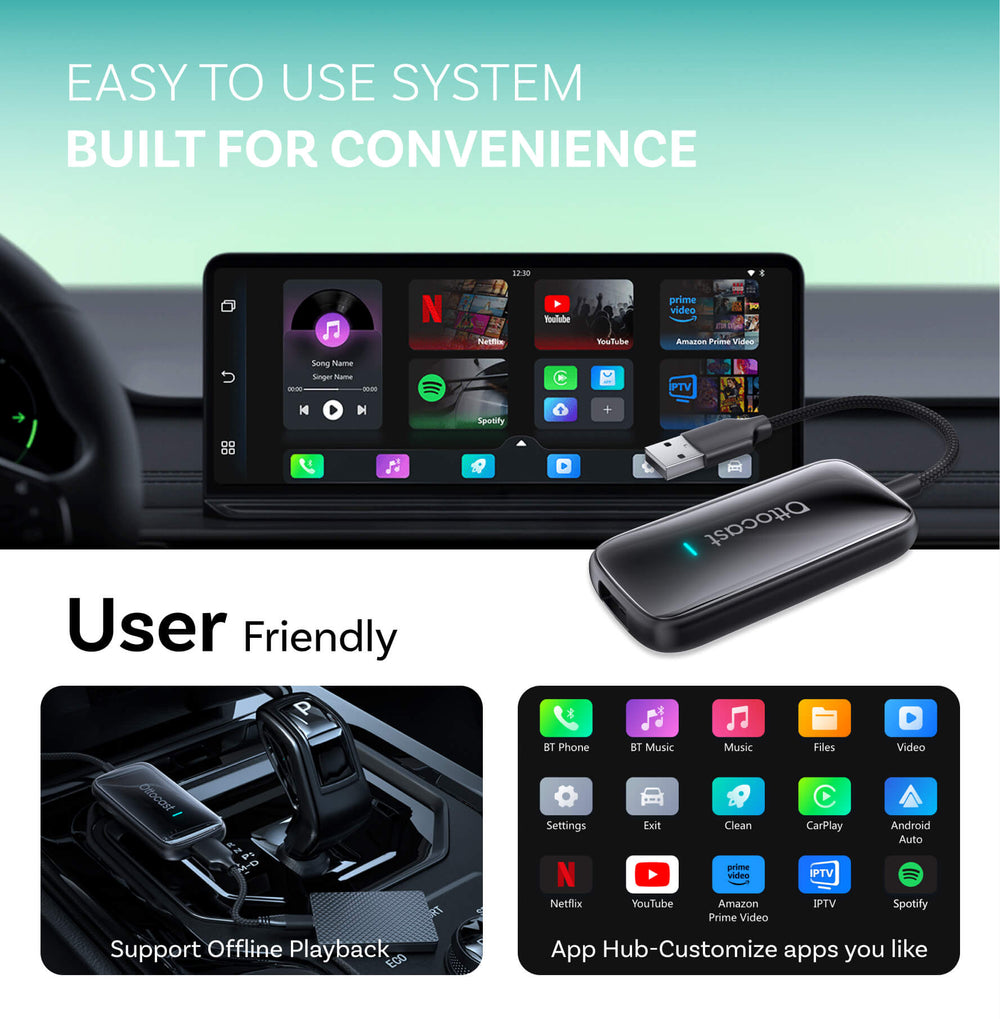 Play2Video Ultra Wireless CarPlay/Android Auto All-in-1 Adapter